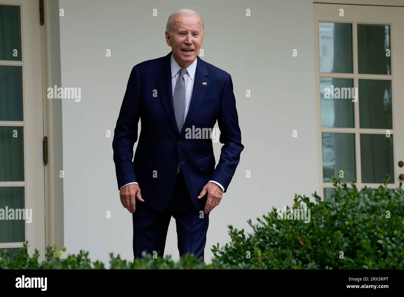 President Joe Biden leaves after speaking about gun safety on Friday ...