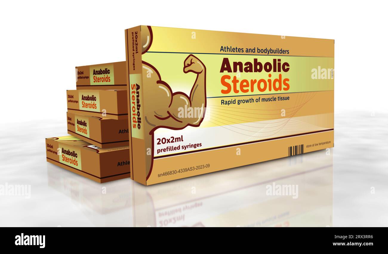 Anabolic steroids tablets box production line. Bodybuilding doping and ...