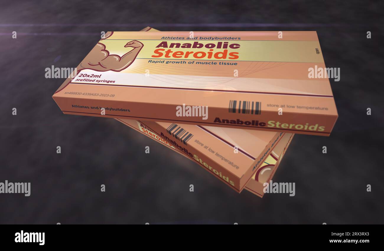 Anabolic steroids tablets box production line. Bodybuilding doping and ...