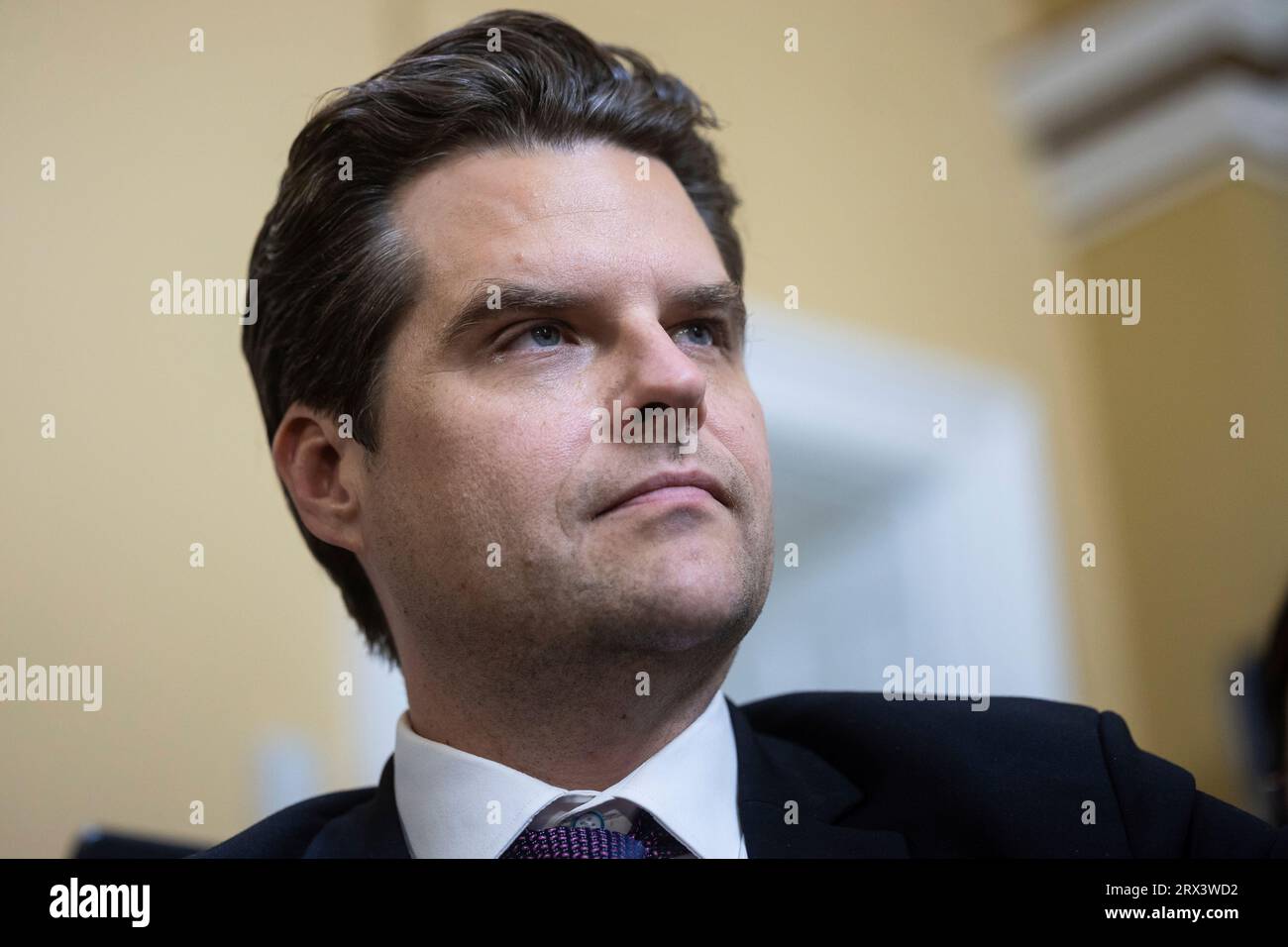 Rep. Matt Gaetz (R-Fla.) looks on during a House Rules Committee ...