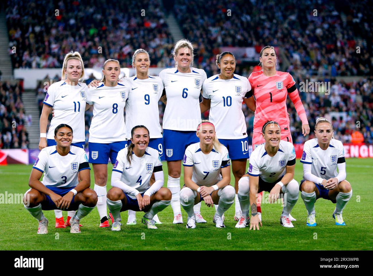 England's Lauren Hemp, Georgia Stanway, Rachel Daly, Millie Bright ...