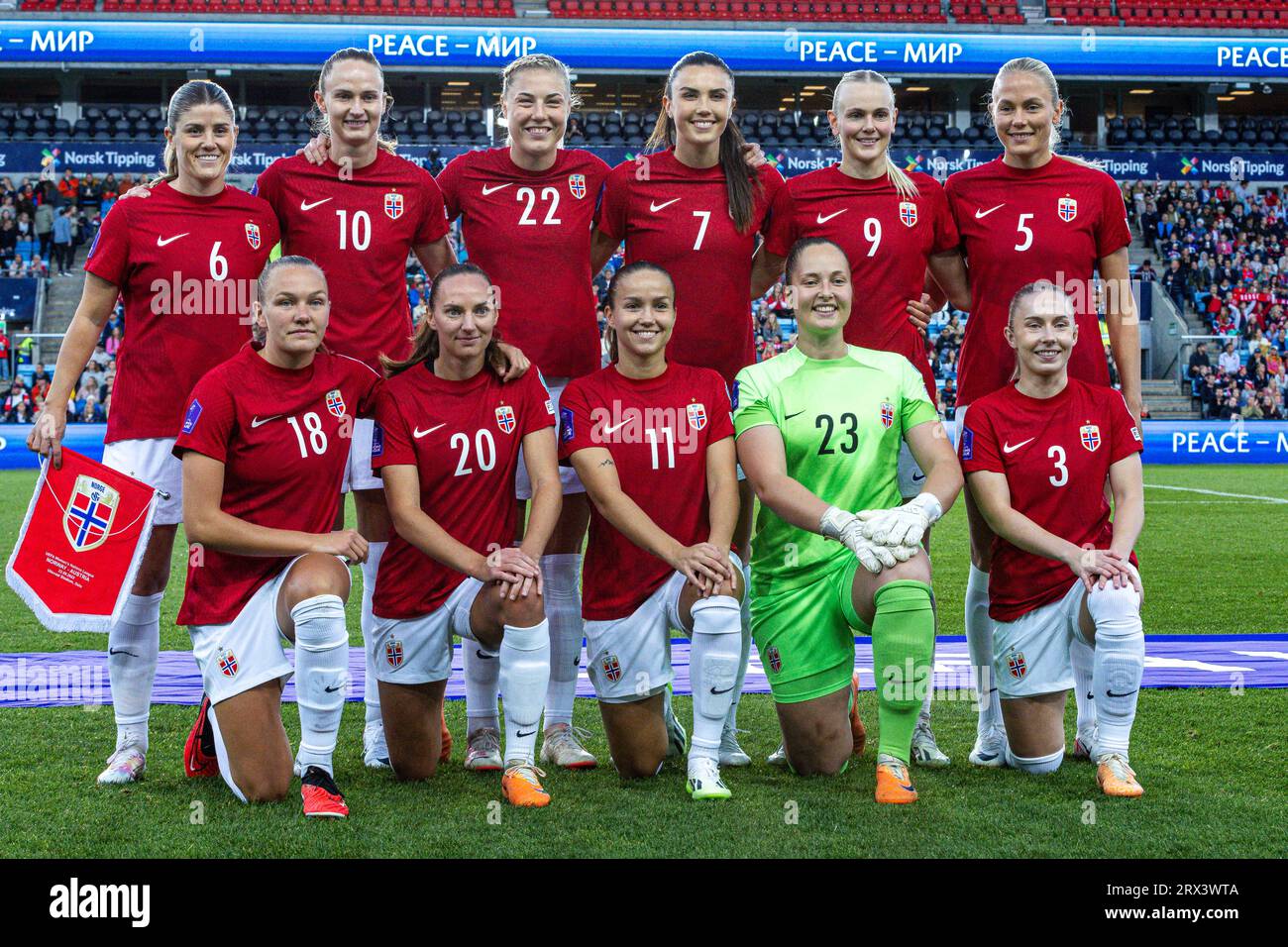 Oslo, Norway 22 September 2023 Norway team during the UEFA Womens ...