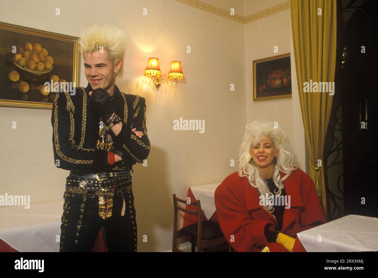 Sigue Sigue Sputnik band members Neal Whitmore, known as Neal X and Jane Farrimond aka Yana Yaya ...