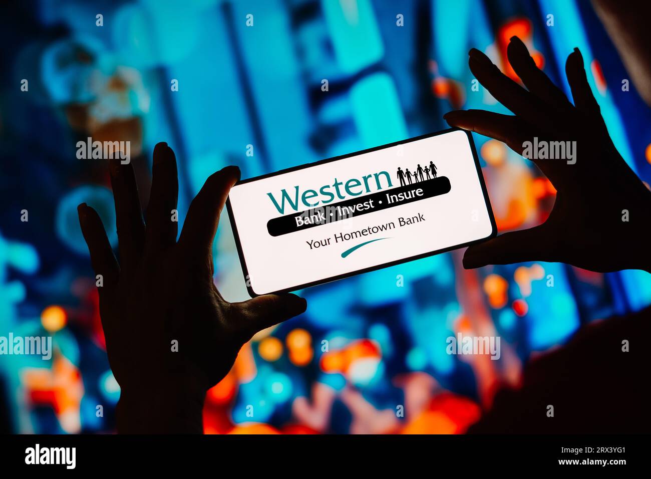 In this photo illustration, the Western State Bank logo is displayed on ...