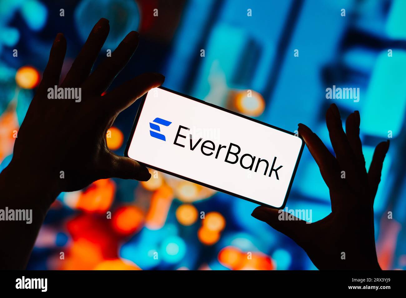 In this photo illustration, the Ever Bank logo is displayed on a ...