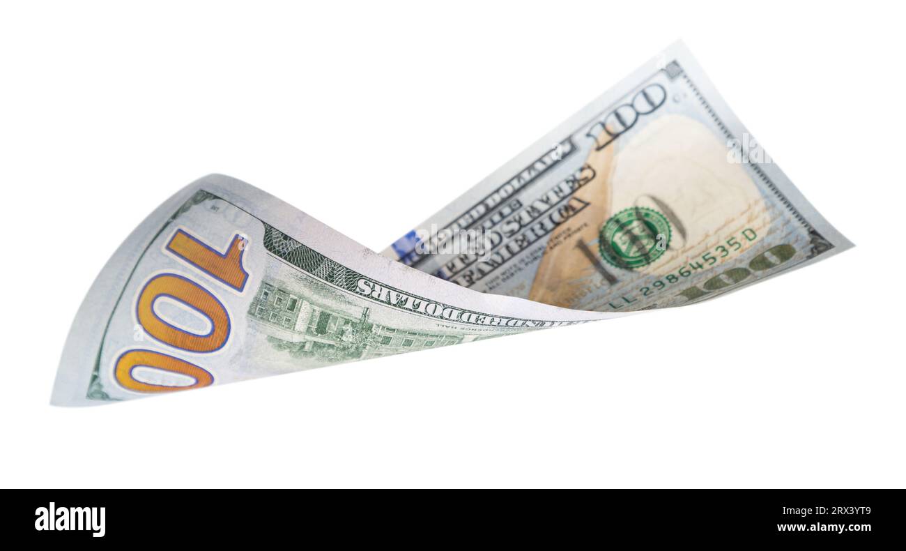 One Hundred Dollar Bill Falling or Floating on Empty Background Stock ... One Hundred Dollar Bill Falling or Floating on Empty Background Stock ...