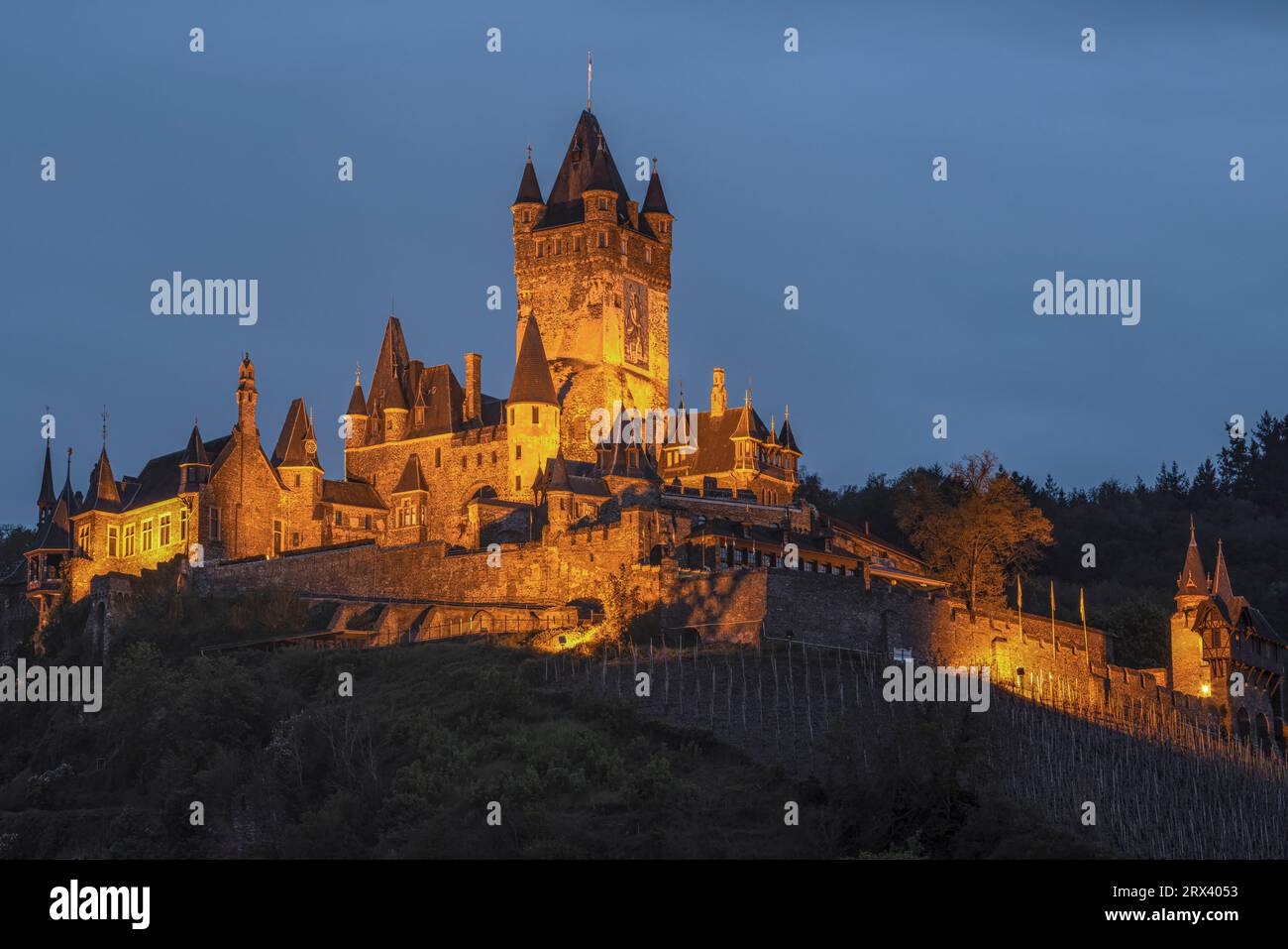 Cochem Castle, Eifel, Rhineland-Palatinate, Mosel River, Germany Stock ...