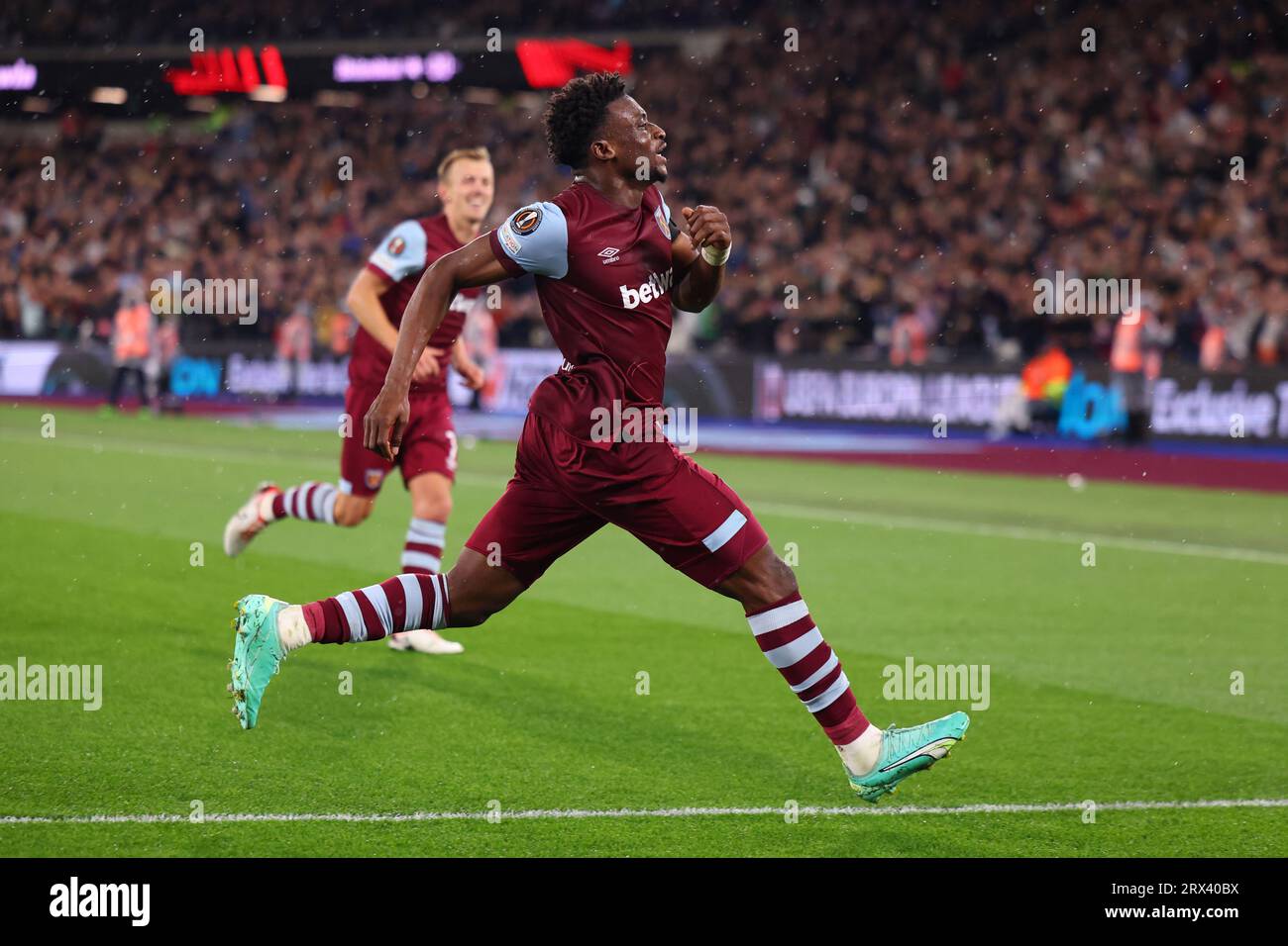 Mohammed Kudus of West Ham United celebrates after scoring a goal to ...