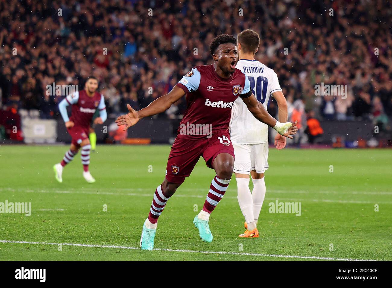 Mohammed Kudus of West Ham United celebrates after scoring a goal to ...