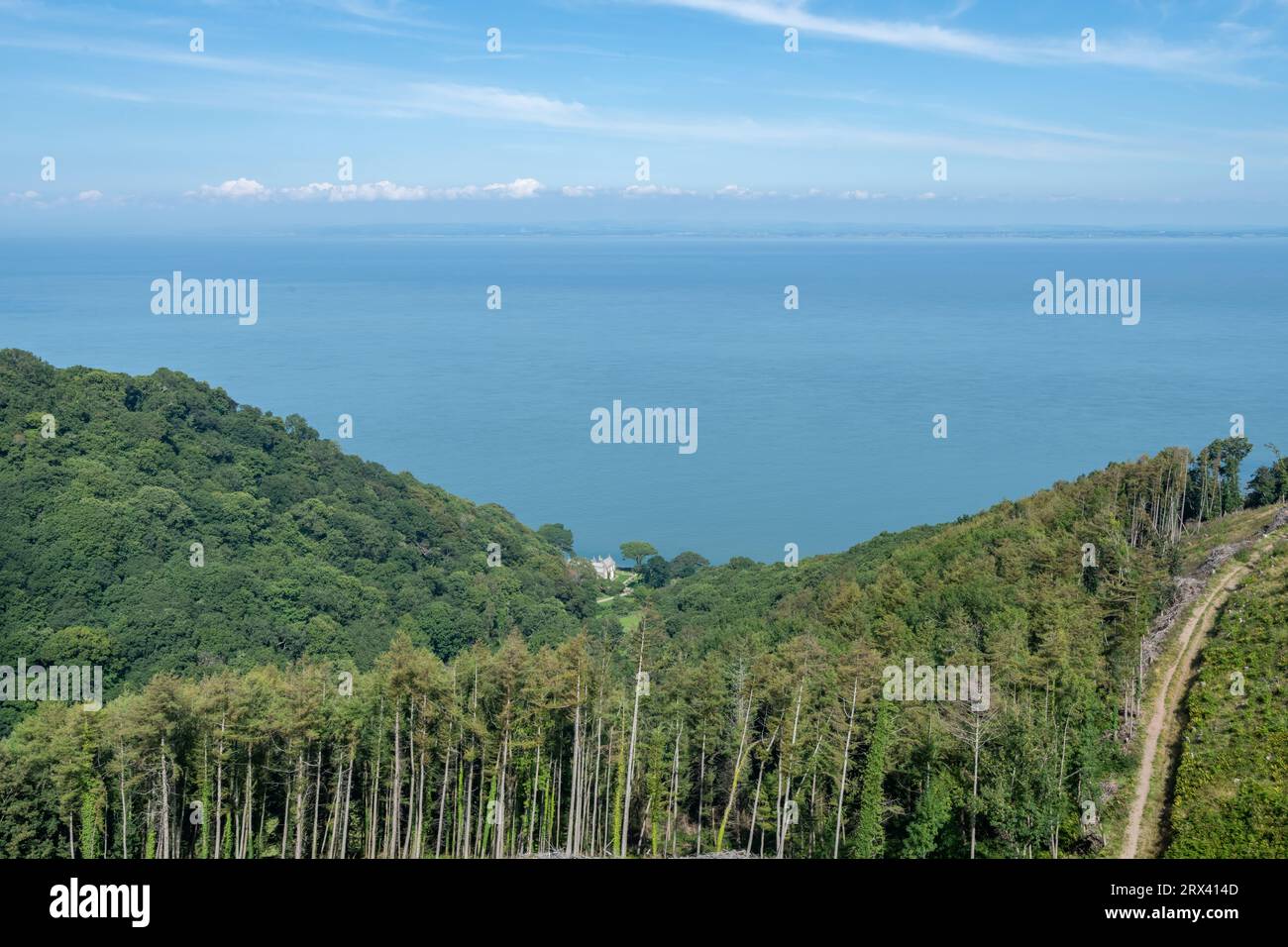 Photo of the footpath leading down to Glenthorne beach in Exmoor ...