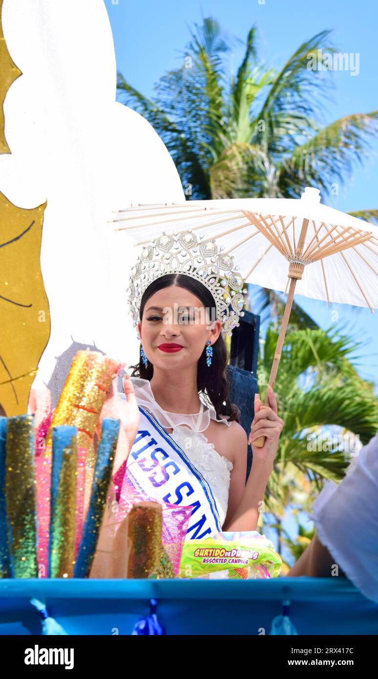 The 2023 San Pedro Town Carnival Parade. Mariel Calderon, Miss San ...