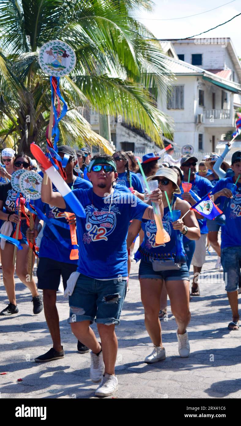 The 2023 San Pedro Town Carnival Parade. The Belikin float, Belize's ...