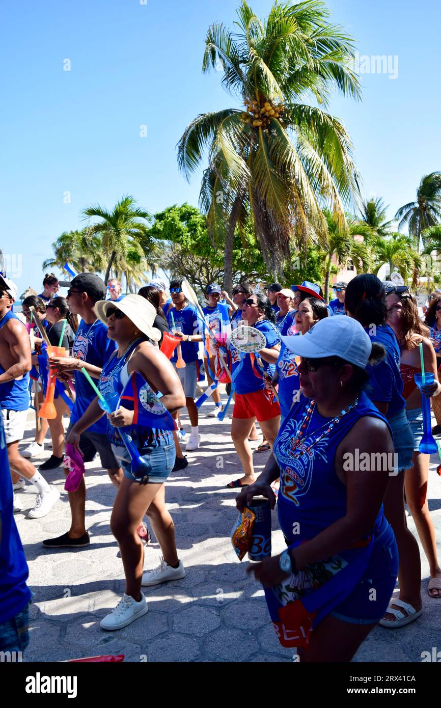 The 2023 San Pedro Town Carnival Parade. The Belikin float, Belize's ...
