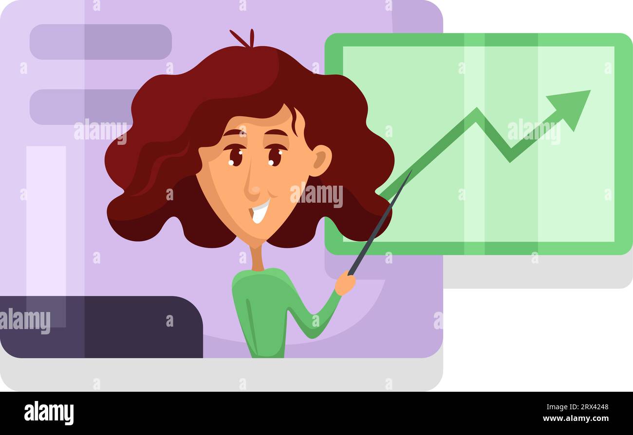 Girl with statistics Stock Vector Images - Alamy