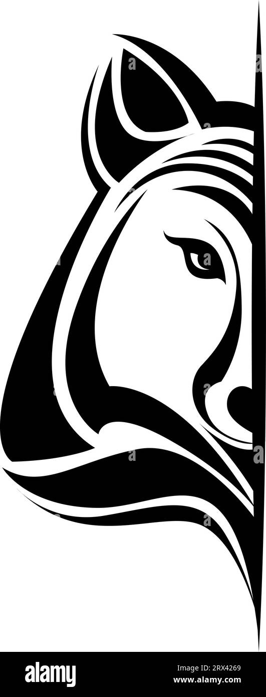 Bear head tattoo, tattoo illustration, vector on a white background ...