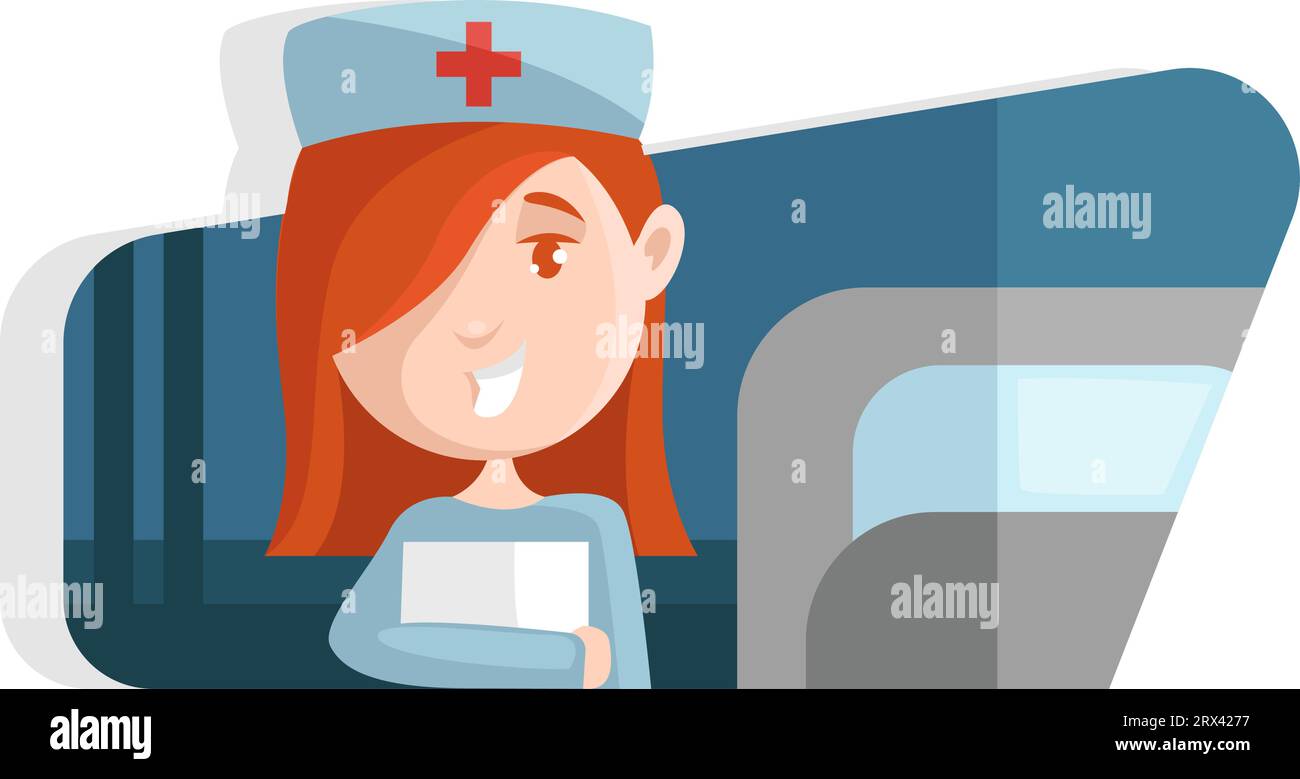 Illustration nurse smile Stock Vector Images - Alamy