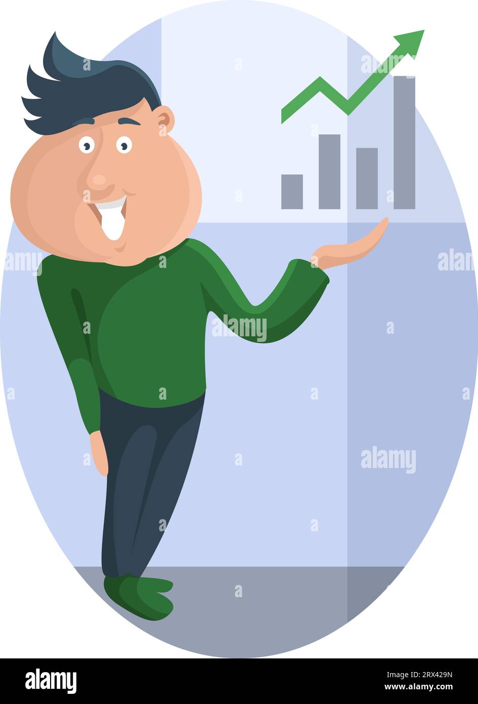 Graph man chart vector statistics analysis Cut Out Stock Images ...