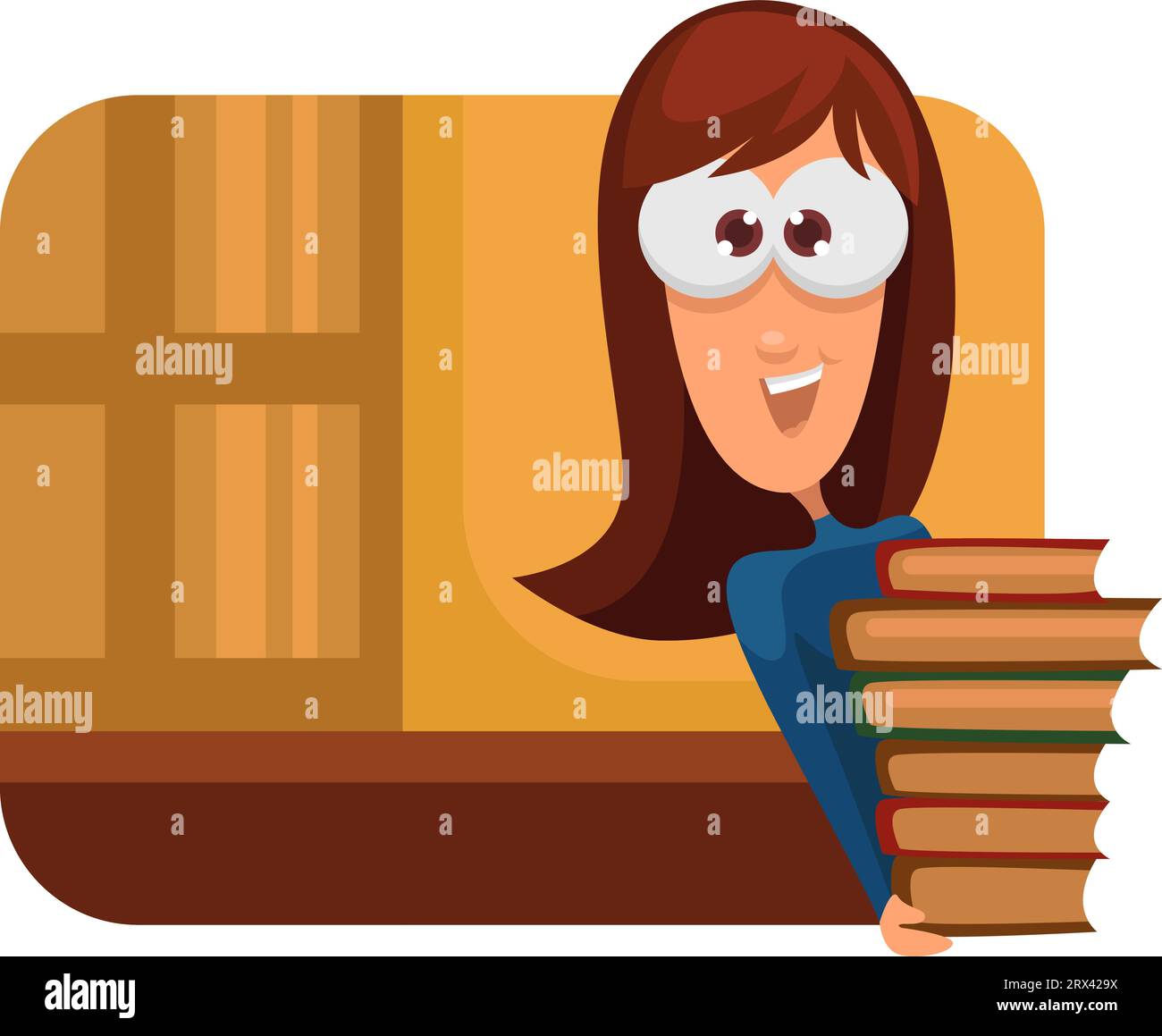 A student in library Stock Vector Images - Alamy