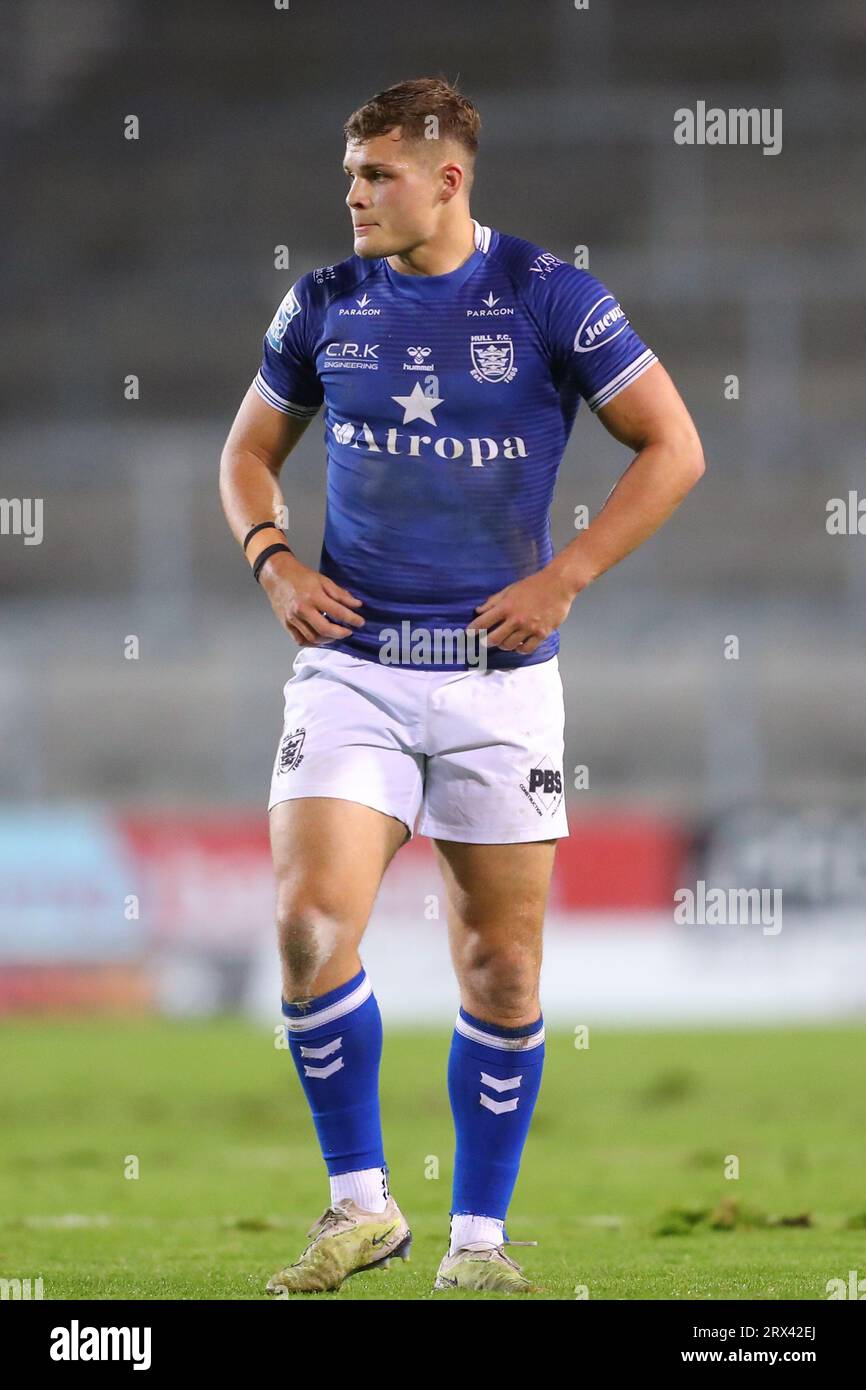 Cameron Scott #17 of Hull FC during the Betfred Super League Round 27 ...