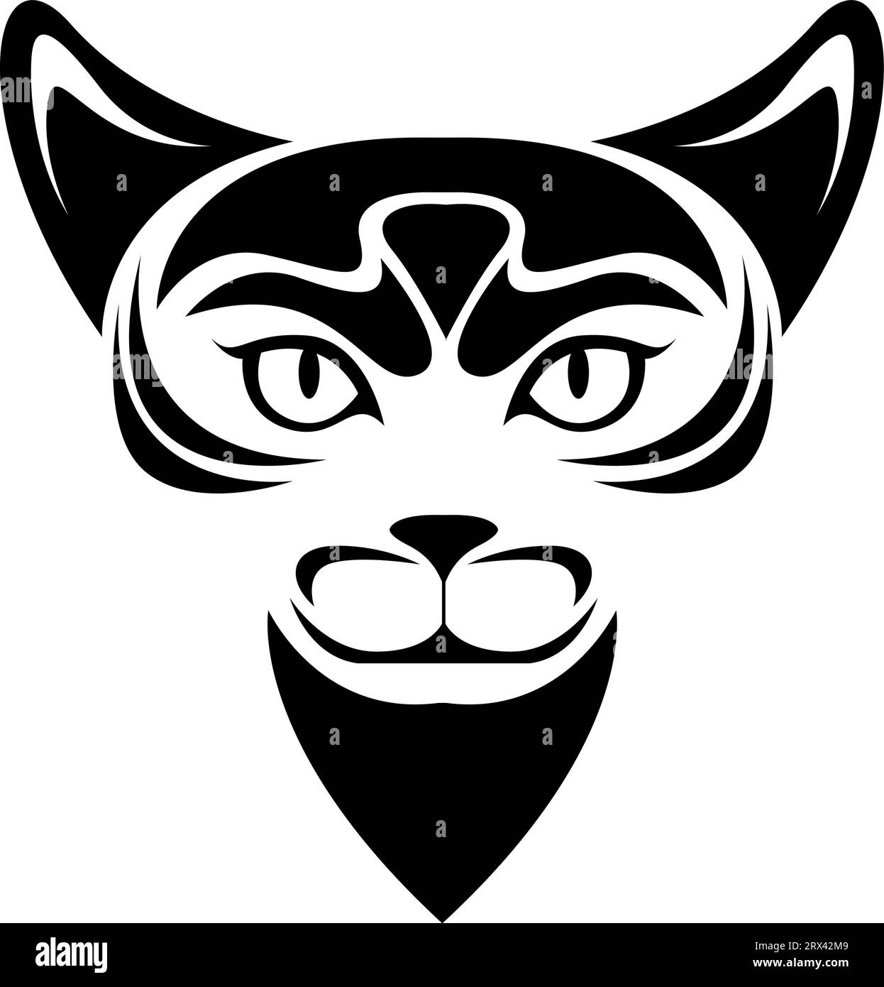 Cartoon black cat head Stock Vector Images - Alamy