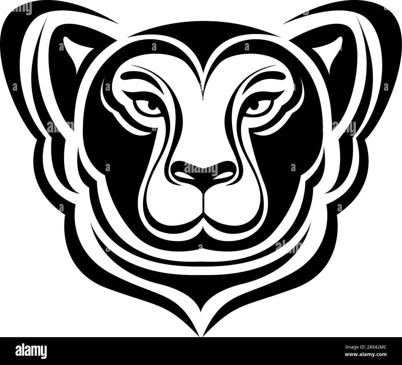 Tribal bear head tattoo, tattoo illustration, vector on a white ...
