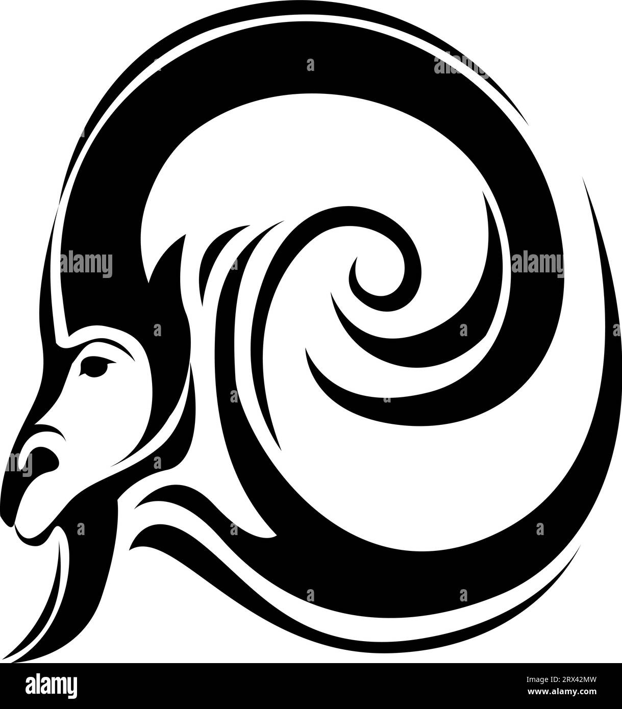 Goat Head Tattoo Flash