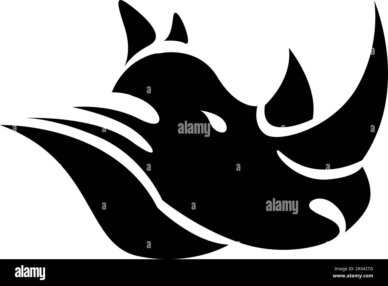 African animal rhinoceros head Stock Vector Images - Alamy