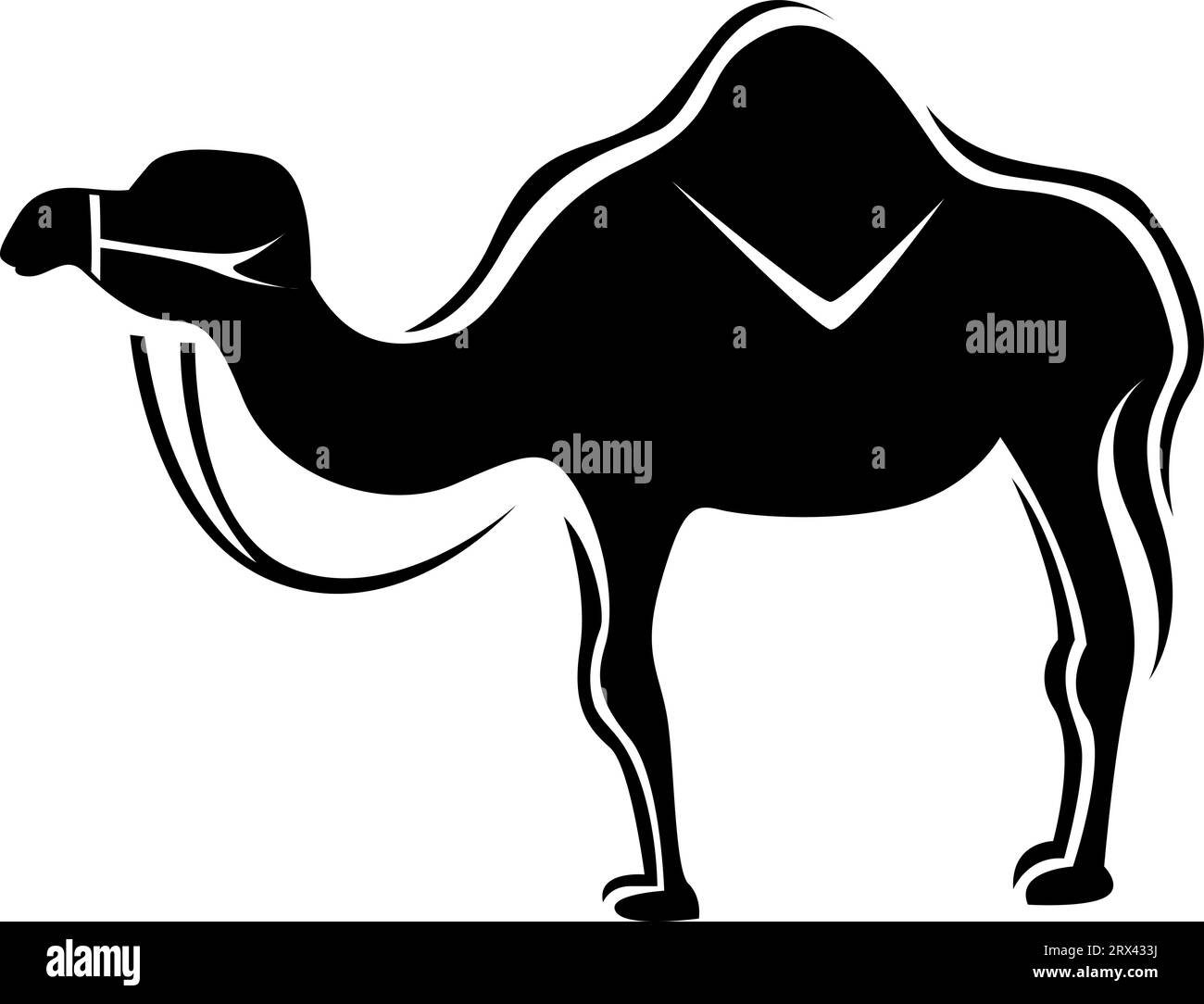 Camel tattoo, tattoo illustration, vector on a white background Stock ...