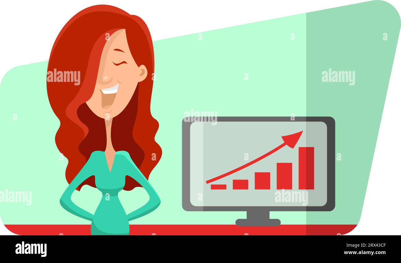 Woman business idea vector Cut Out Stock Images & Pictures - Alamy