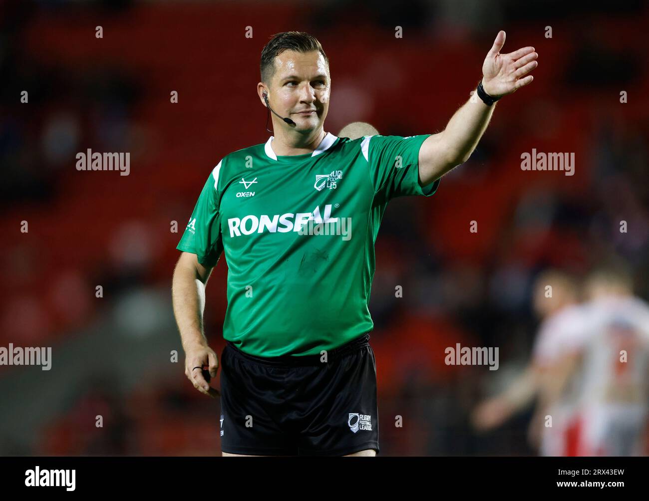 Referee Ben Thaler during the Betfred Super League match at the Totally ...
