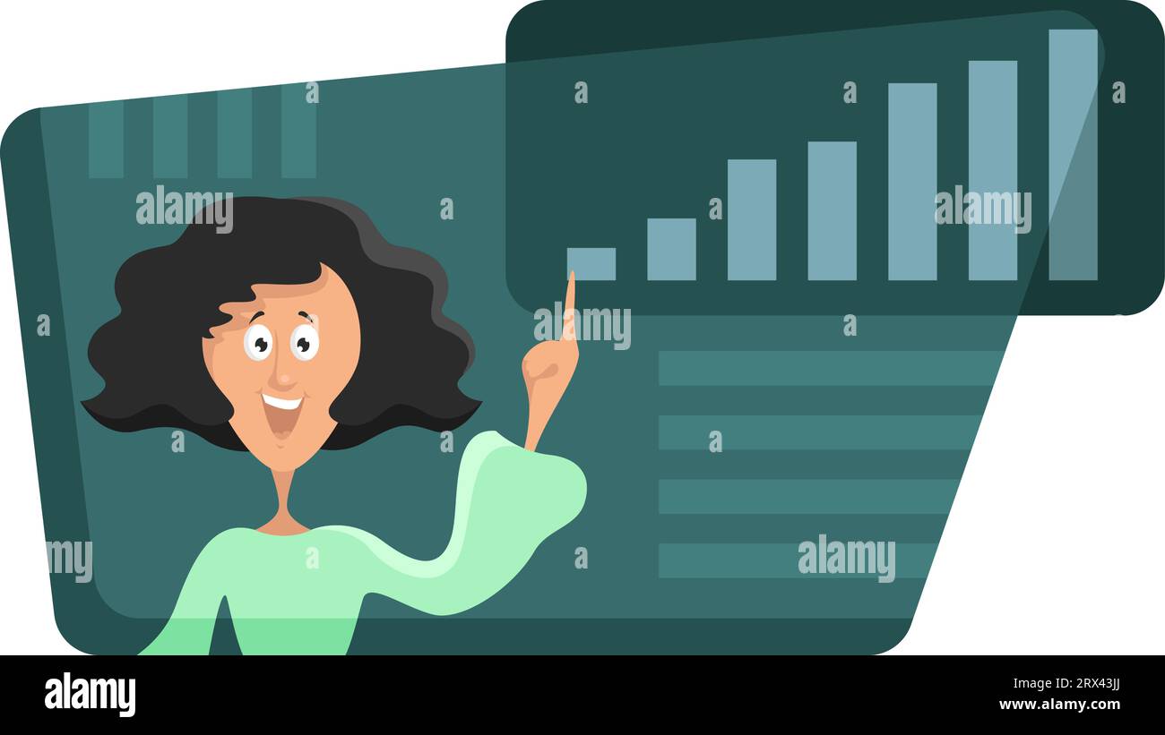 Good statistics, illustration, vector on a white background Stock ...