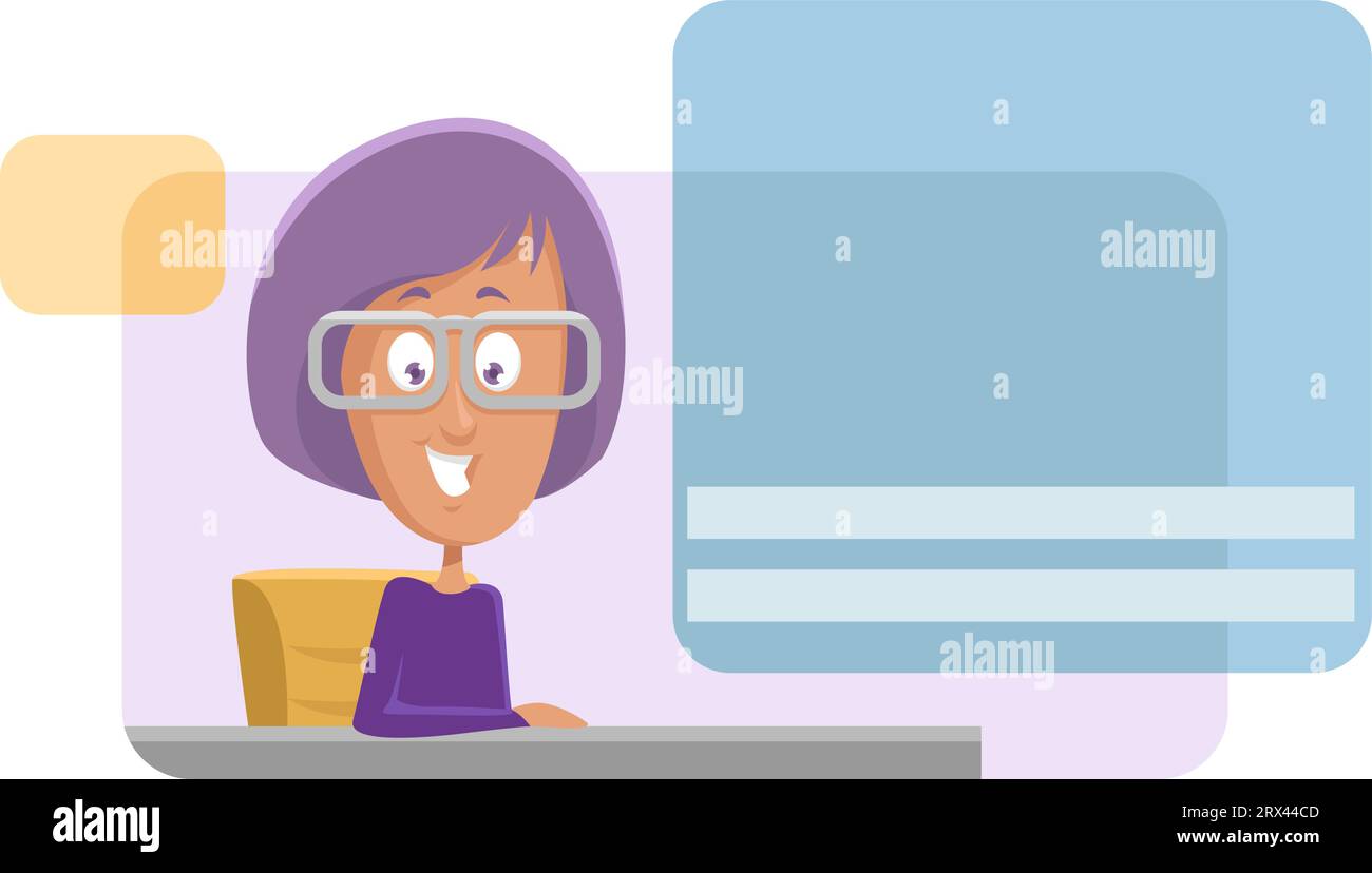 TV presenter, illustration, vector on a white background Stock Vector ...