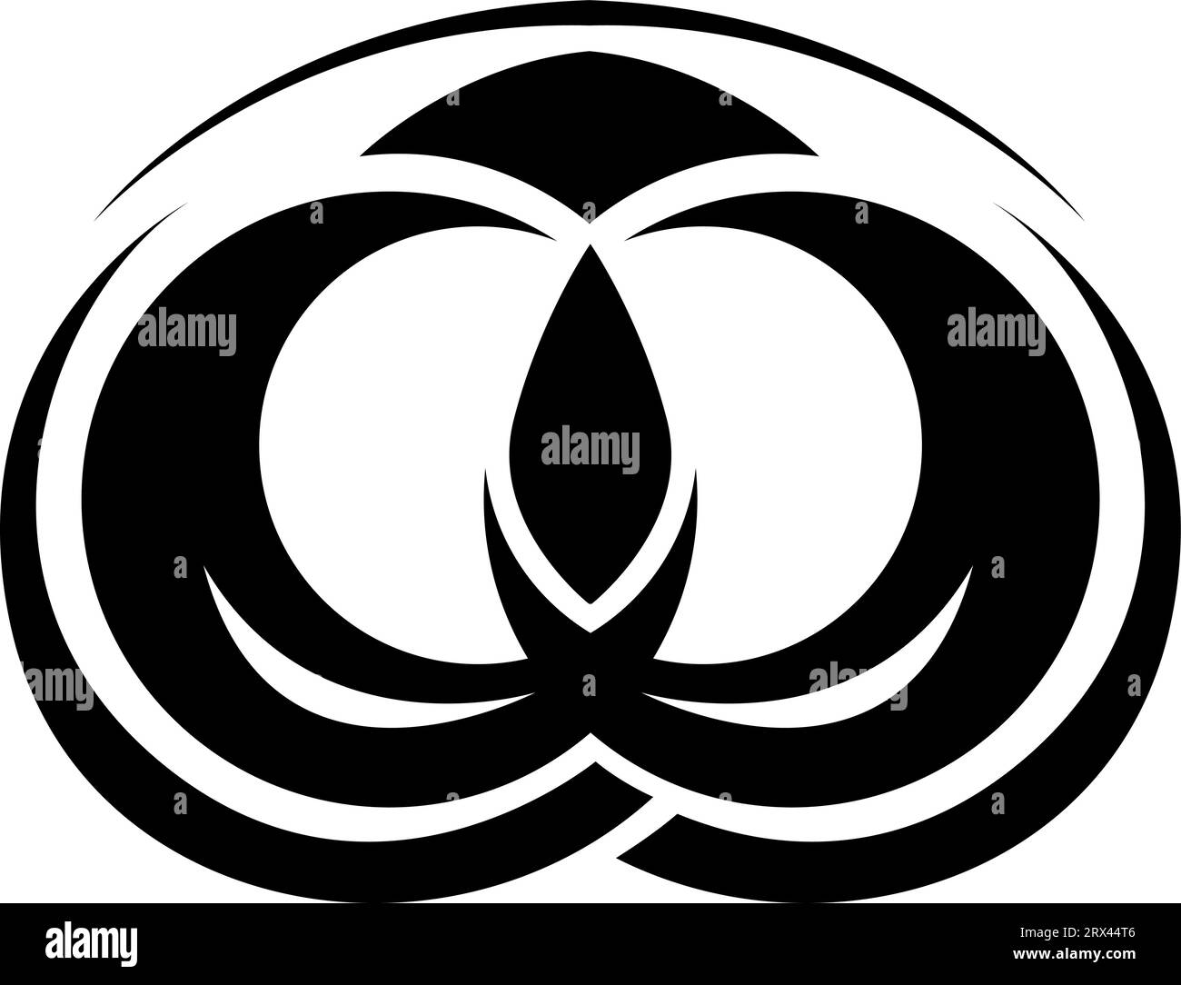 Round black tattoo, tattoo illustration, vector on a white background ...