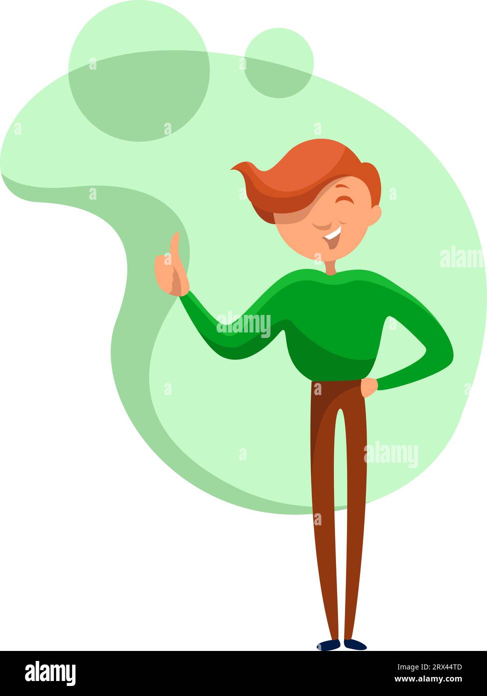 Man In A Blue Shirt Stock Vector Images Alamy