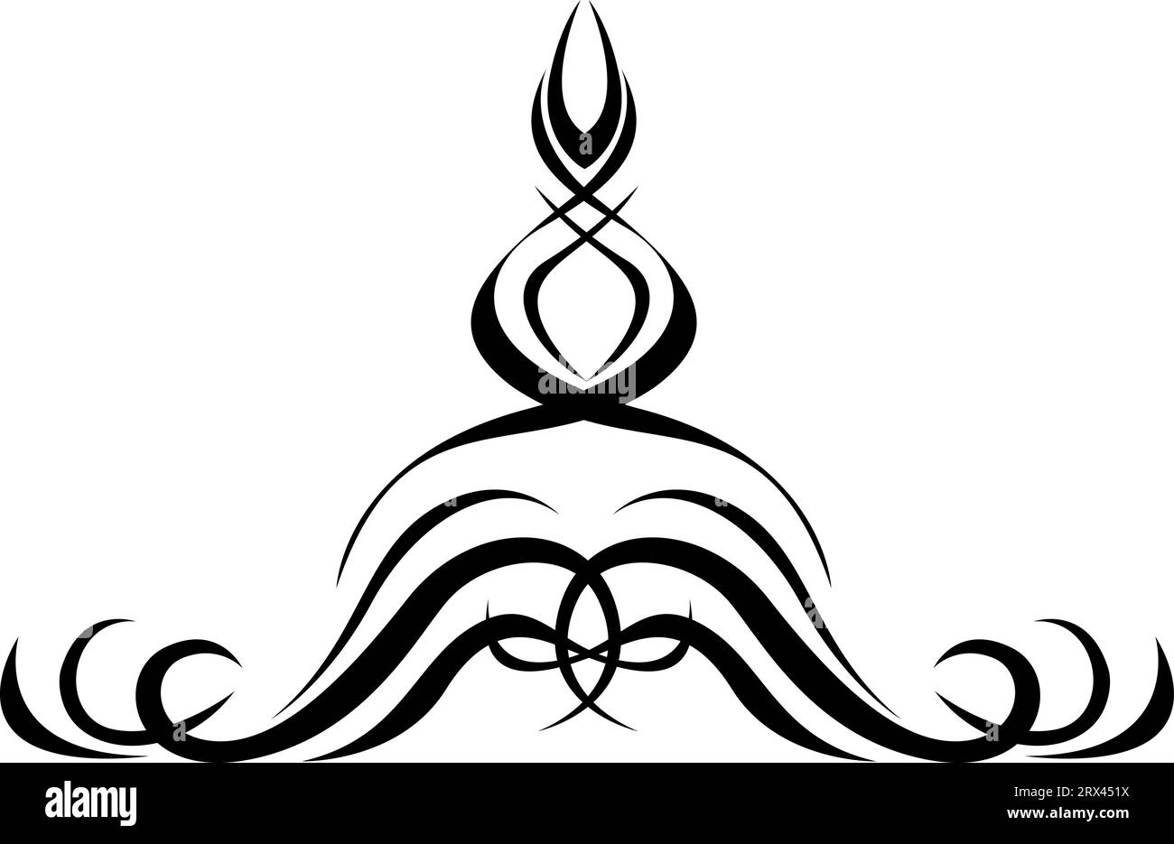 Line pattern tattoo, tattoo illustration, vector on a white background ...