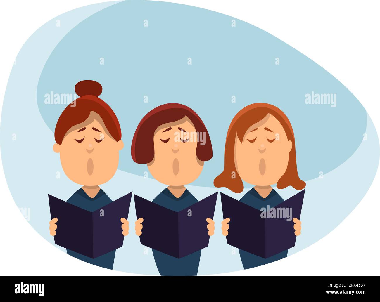 Vector illustration woman singing on hi-res stock photography and ...