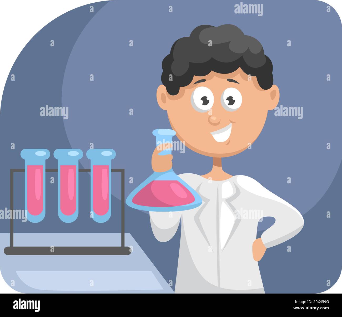 Cartoon chemical reaction Cut Out Stock Images & Pictures - Alamy