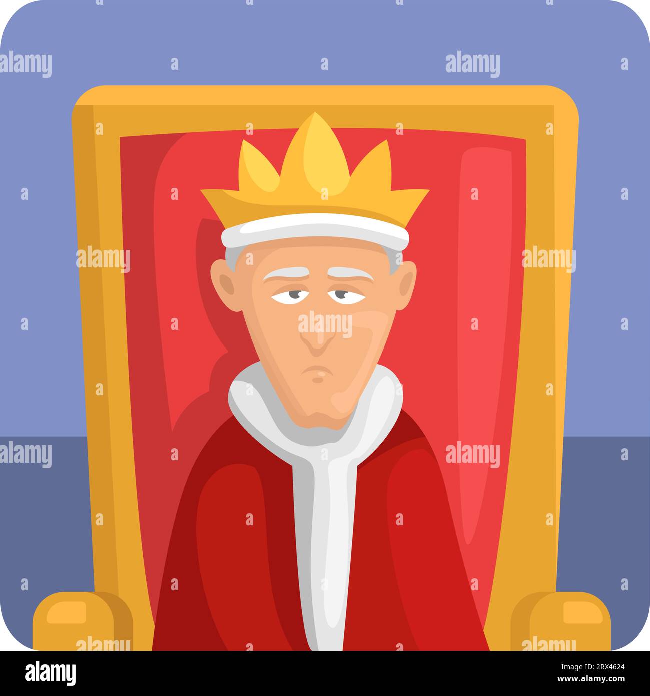 King on the throne, illustration, vector on a white background Stock ...