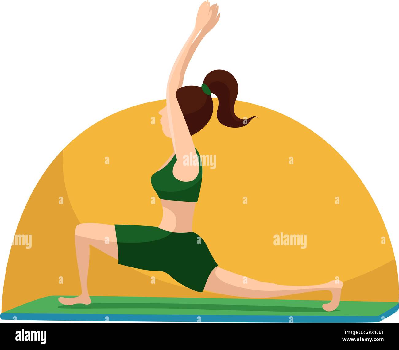 Girl in white doing Stock Vector Images - Alamy