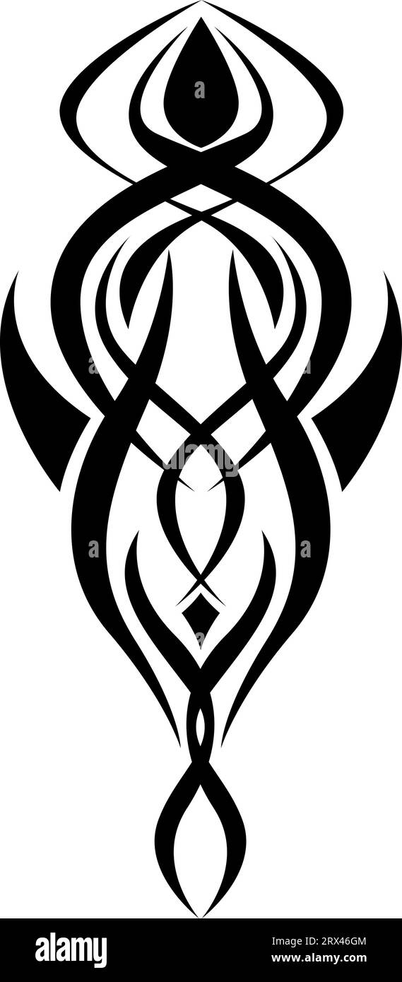 Art line tattoo, tattoo illustration, vector on a white background ...