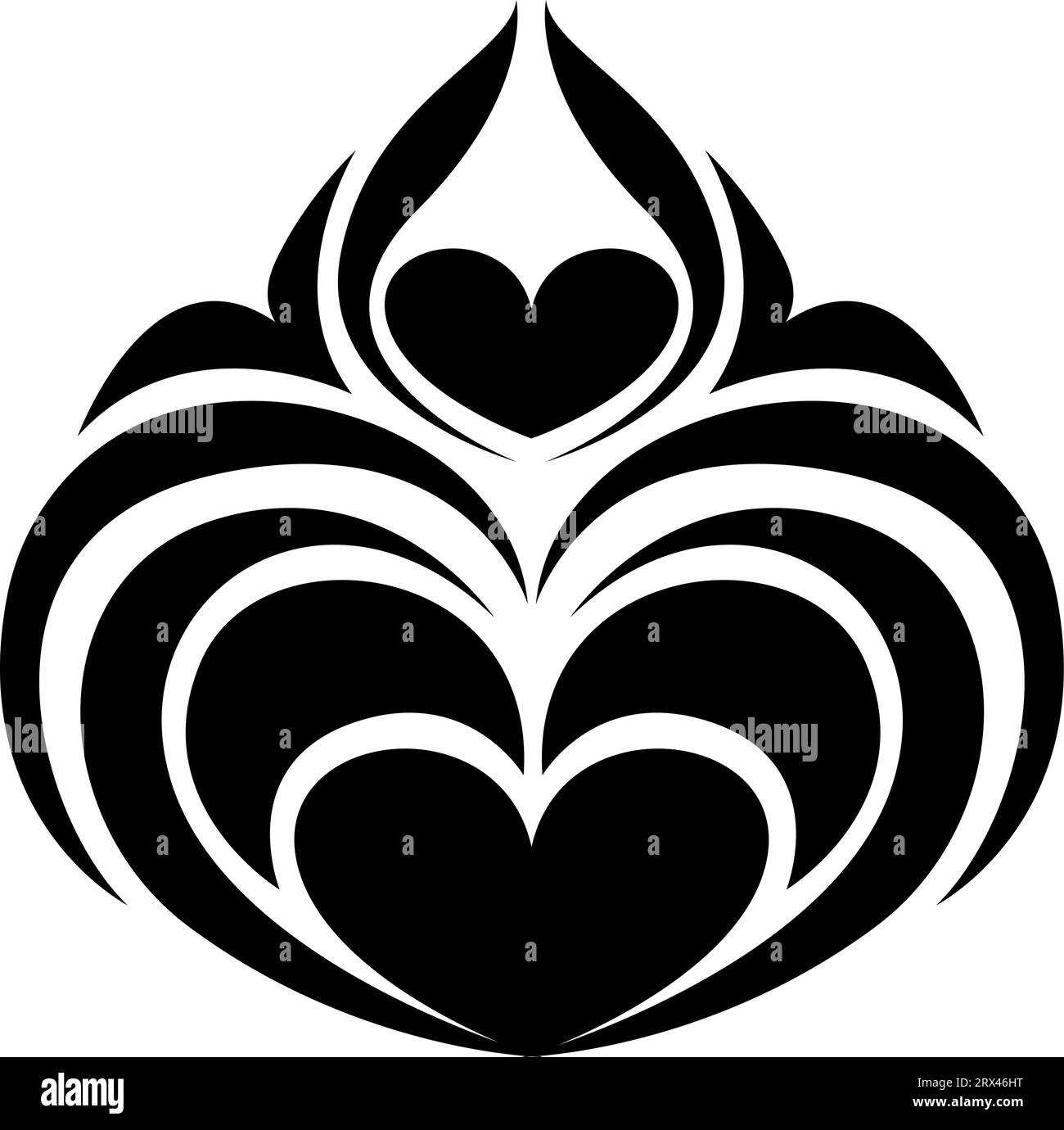 Abstract Heart Tattoo