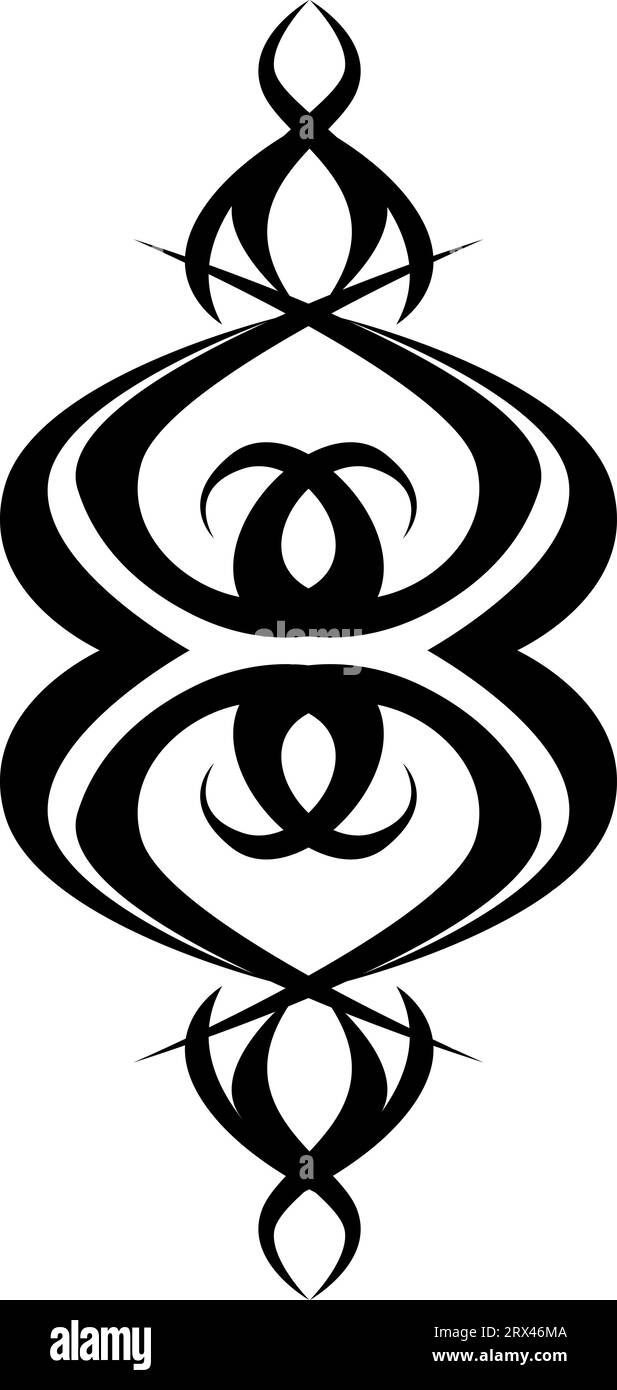 Line art tattoo, tattoo illustration, vector on a white background ...