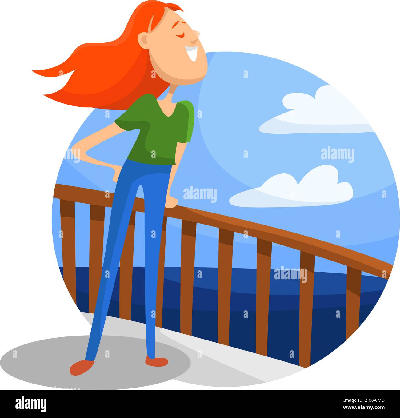 Summer breeze, illustration, vector on a white background Stock Vector ...