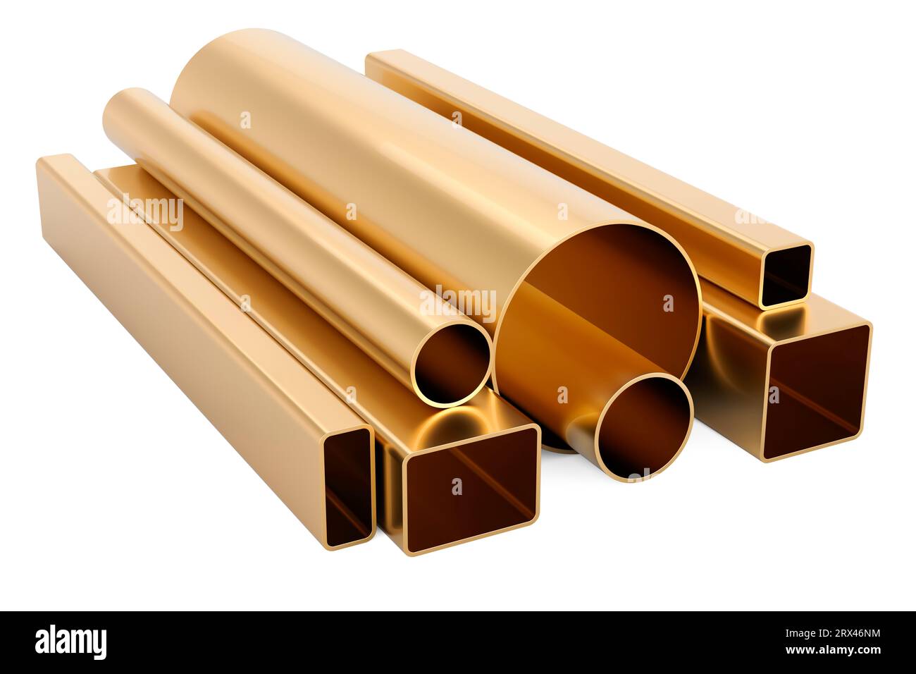 Cold rolled metal. Round pipes and square pipes, from copper, bronze or ...