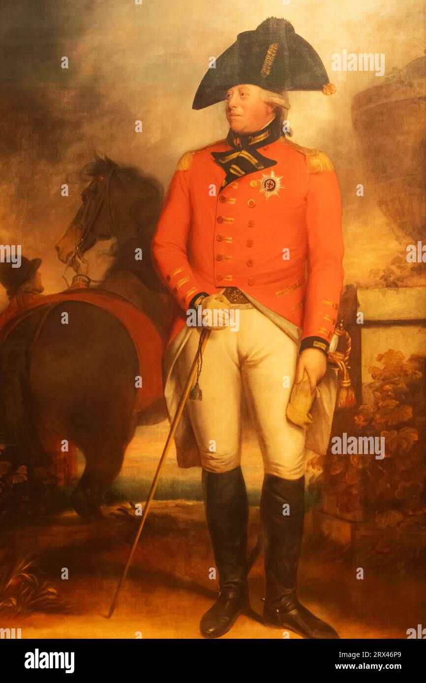 England, London, Portrait of King George III (1738-1820) by Sir William ...