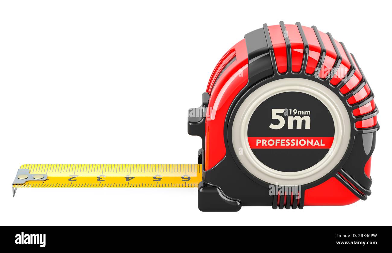 Tape Measure with Retraction Control and Self-Lock, 3D rendering ...