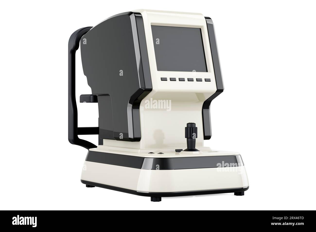 Auto Refractometer, Auto Keratometer. 3D rendering isolated on white ...