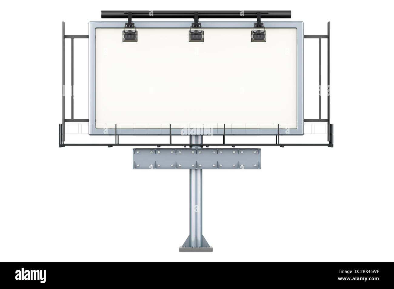 Empty outdoor advertising billboard, White Blank Billboard Poster ...