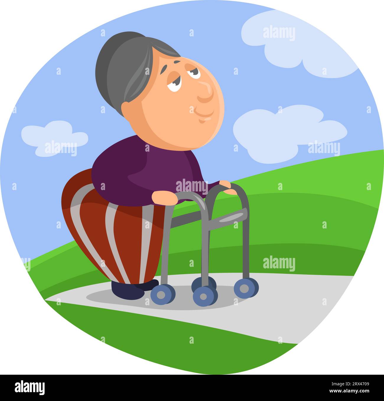 Portrait senior lady on Stock Vector Images - Alamy