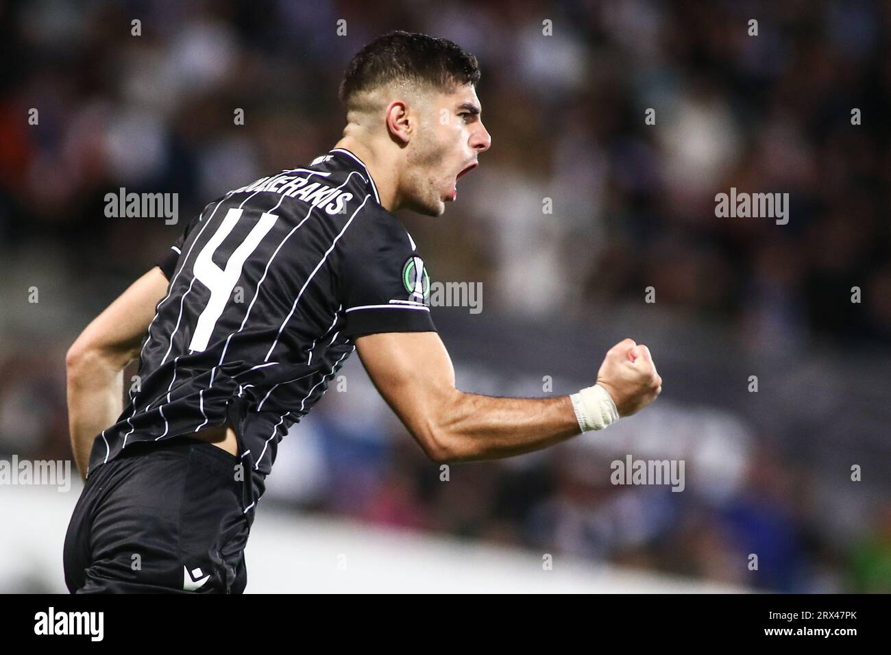 September 21, 2023: PAOK's Konstantinos Koulierakis celebrates after ...